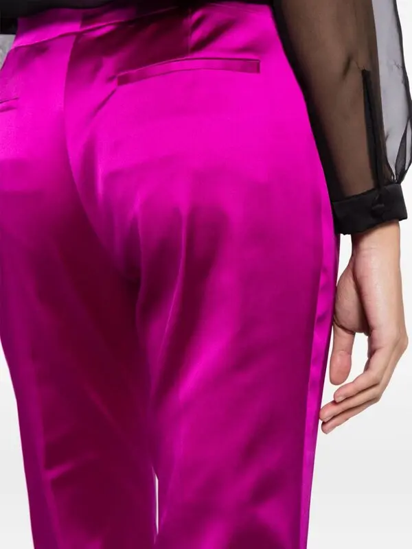 TOM FORD Flared Satin Trousers - Purple