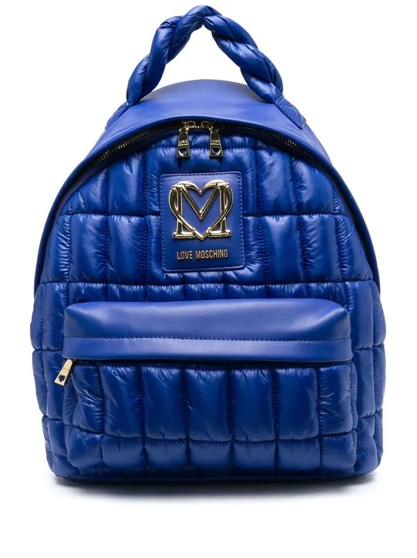 Moschino Quilted Braided-handle Backpack
