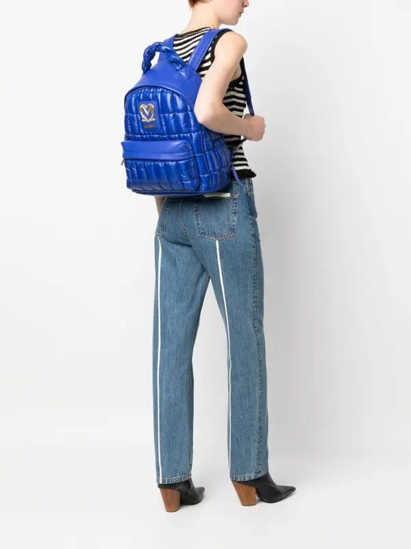 Moschino Quilted Braided-handle Backpack