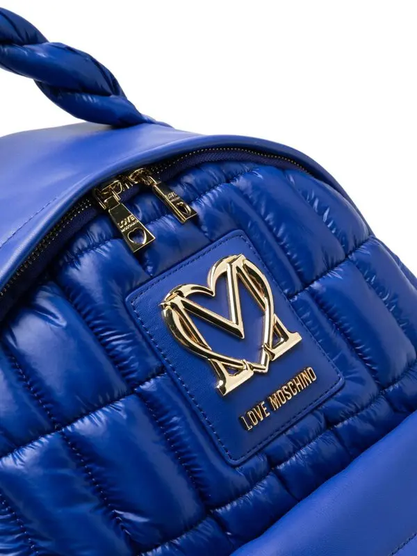 Moschino Quilted Braided-handle Backpack