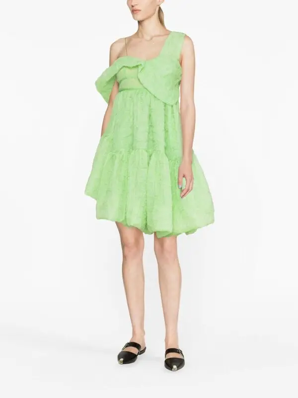 Cecilie Bahnsen Soon Draped Asymmetric Dress - Green