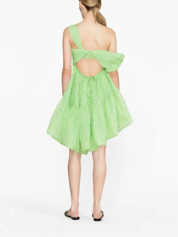 Cecilie Bahnsen Soon Draped Asymmetric Dress - Green