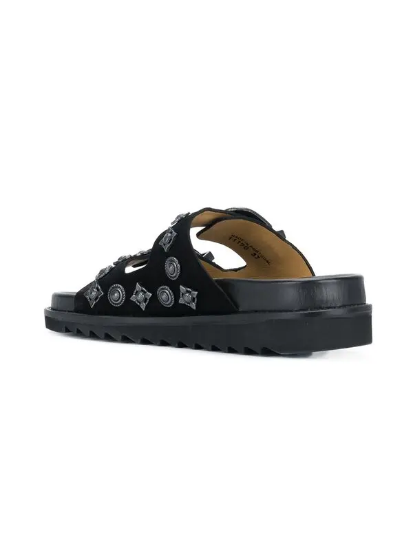 Toga Buckle Strap Sandals - Black