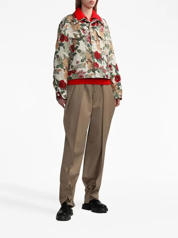 ADER ERROR Floral Embroidered Shirt Jacket