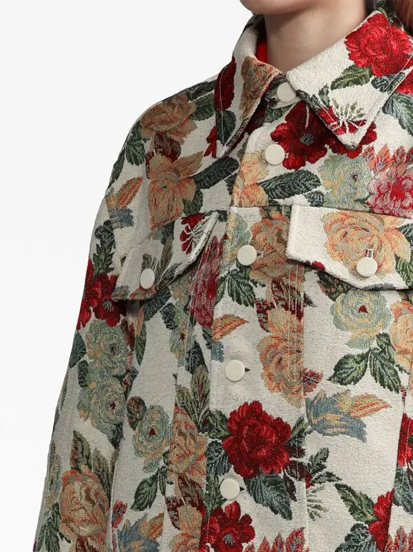 ADER ERROR Floral Embroidered Shirt Jacket