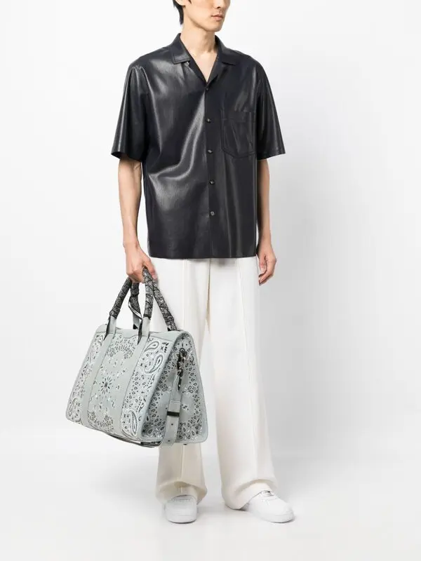 Amiri Bandana-embroidery Denim Holdall