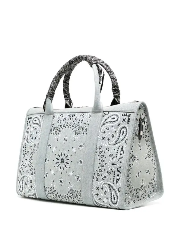 Amiri Bandana-embroidery Denim Holdall
