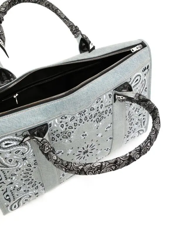 Amiri Bandana-embroidery Denim Holdall