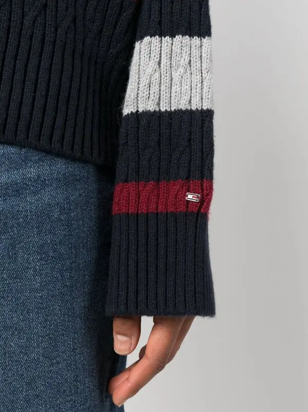 Tommy Hilfiger Striped Cable-knit Jumper