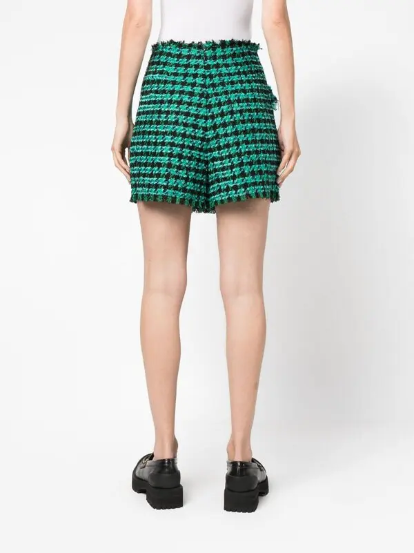 MSGM Tweed Houndstooth Shorts