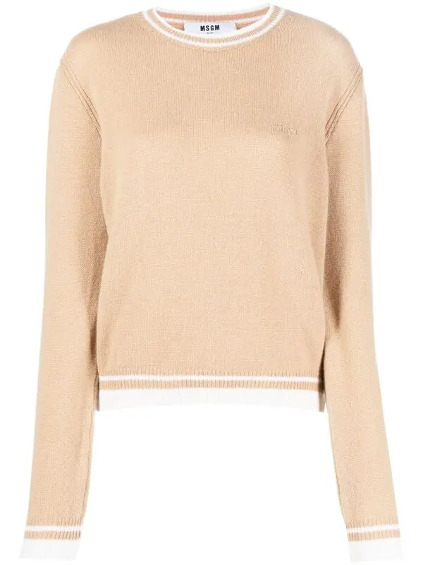 MSGM Logo-embroidered Jumper - Brown