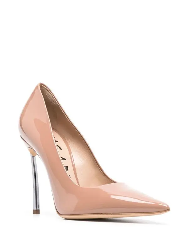 Casadei Superblade 100mm Pointed-toe Pumps - Neutrals