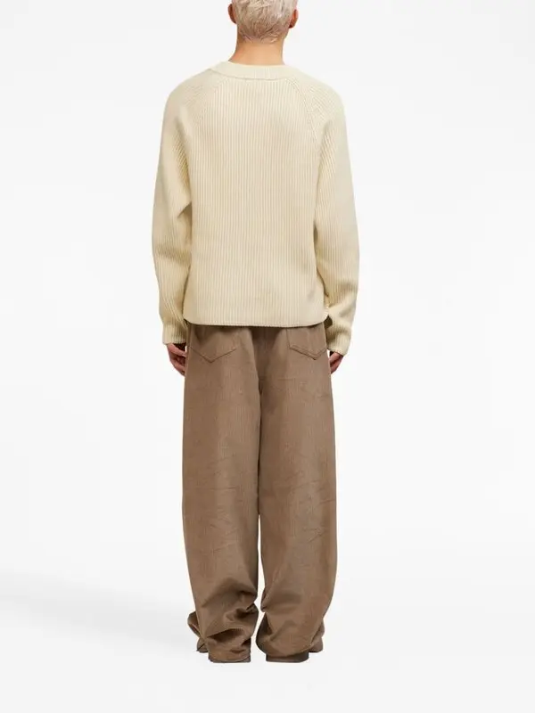 AMI Paris Logo-patch Sweater - Neutrals