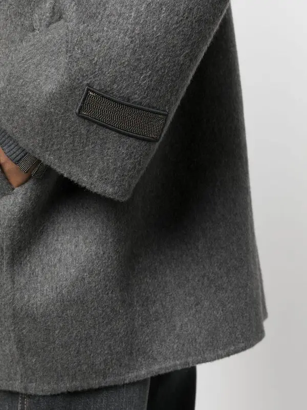 Brunello Cucinelli Cashmere Double-breasted Coat - Grey