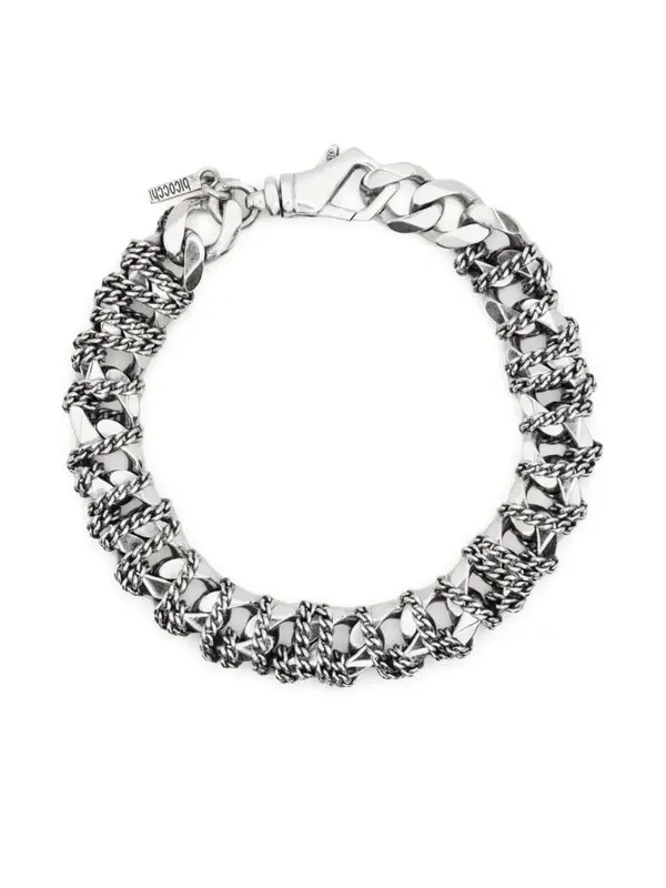 Emanuele Bicocchi Chain-link Wrap Bracelet - Silver