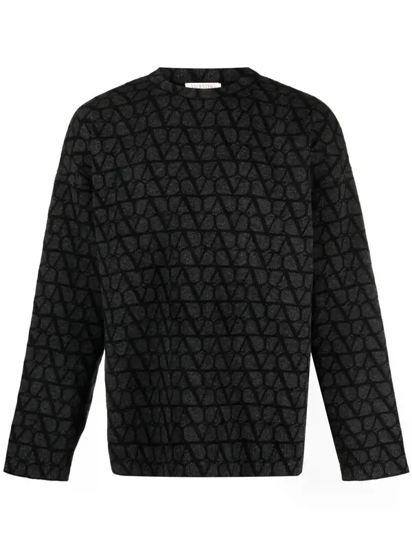 Valentino Garavani Toile Iconographe-pattern Jumper - Black