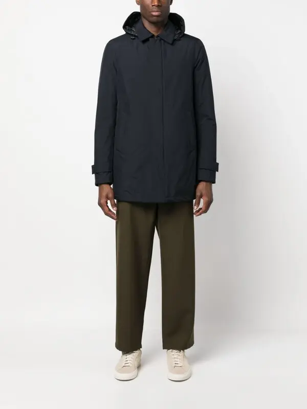 Herno Gore-tex Hooded Raincoat - Blue