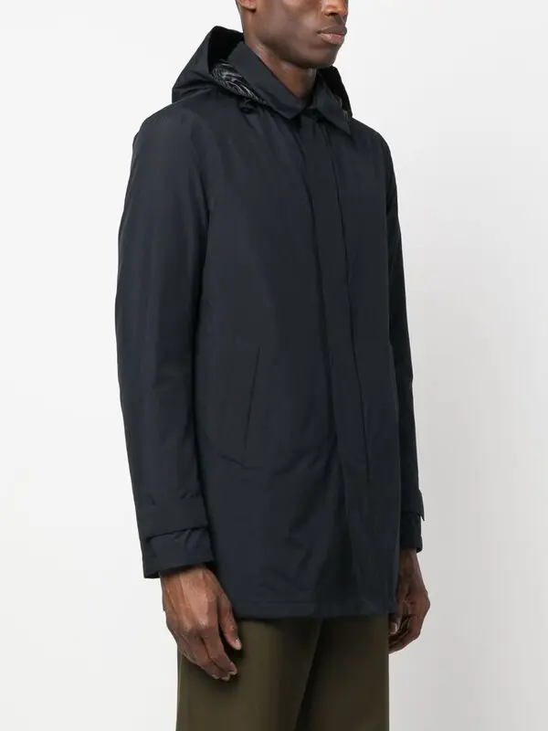 Herno Gore-tex Hooded Raincoat - Blue
