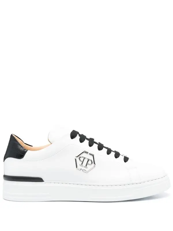 Philipp Plein Logo-plaque Low-top Leather Sneakers