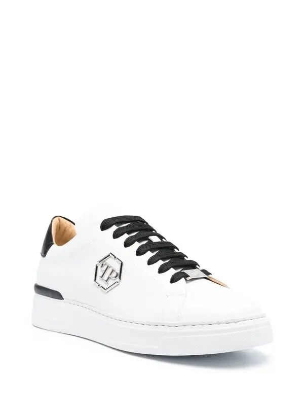 Philipp Plein Logo-plaque Low-top Leather Sneakers