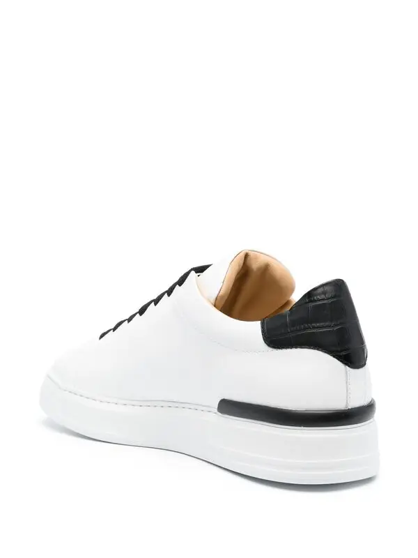 Philipp Plein Logo-plaque Low-top Leather Sneakers