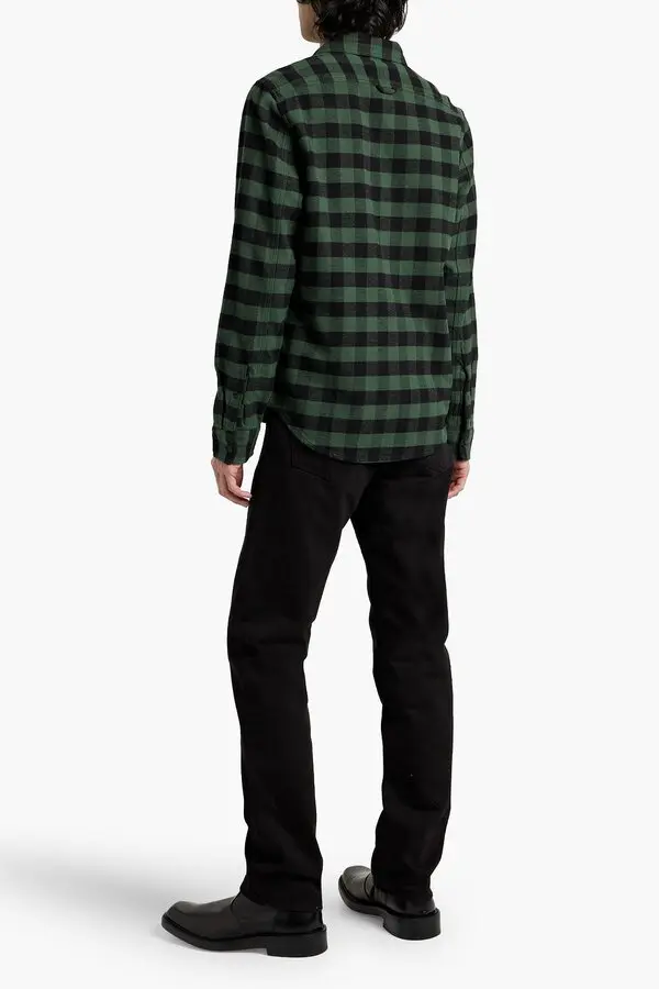 ALEX MILL Checked Cottonflannel Shirt - Green