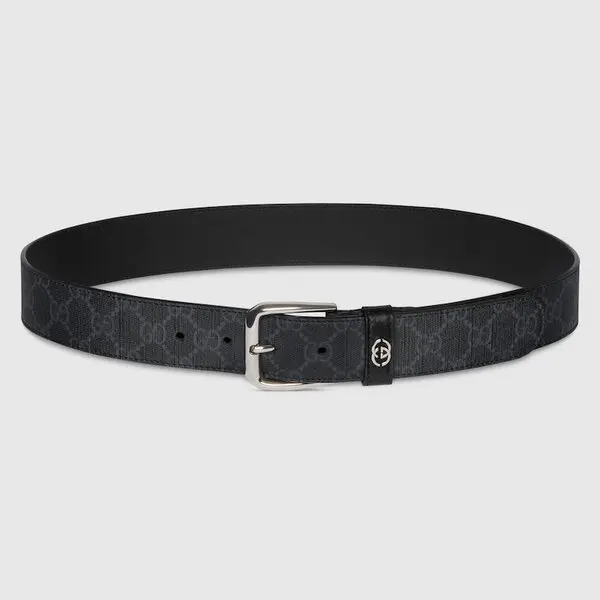 Gucci Belt With Interlocking G Detail - Black