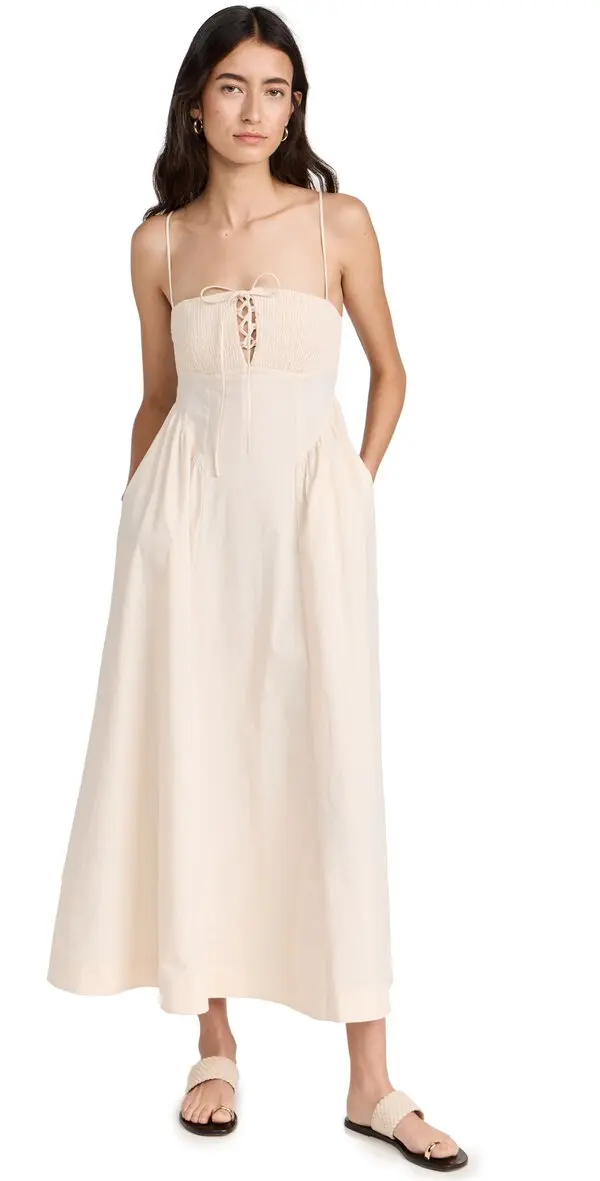 knee length dresses for ladies Fifi Midi Dress in White