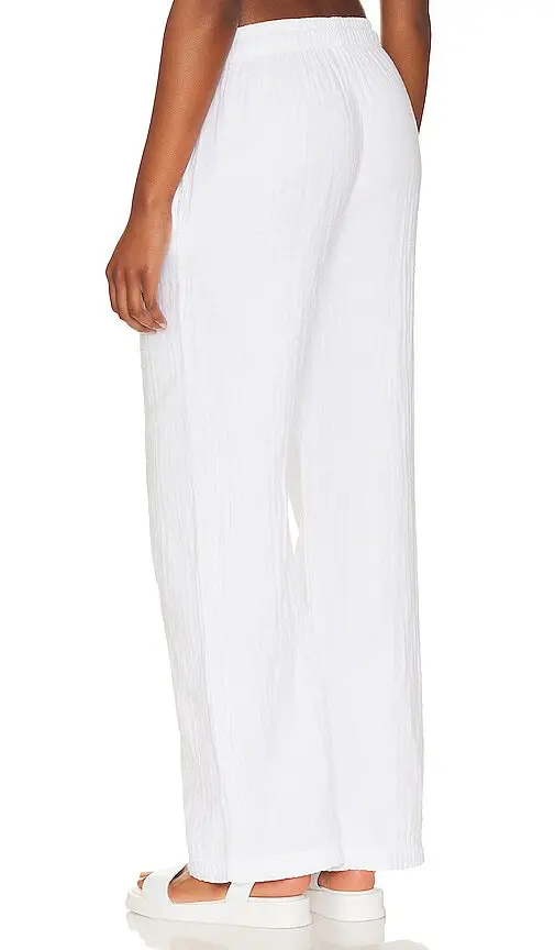 Donni. Bubble Wide Leg Pant In White