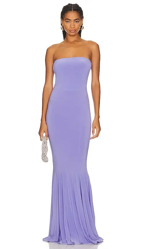 Norma Kamali Strapless Fishtail Gown In Lavender In Lilac - 30% Off |  Editorialist