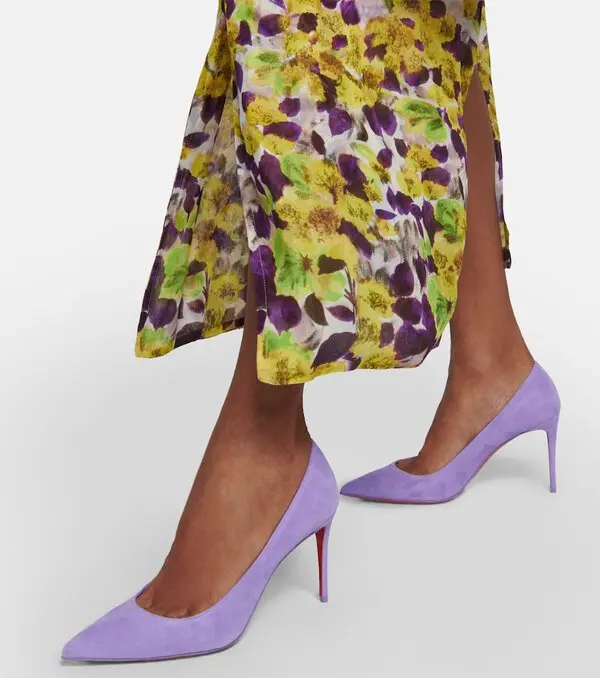 CHRISTIAN LOUBOUTIN Kate 85 Suede Pumps - Pink
