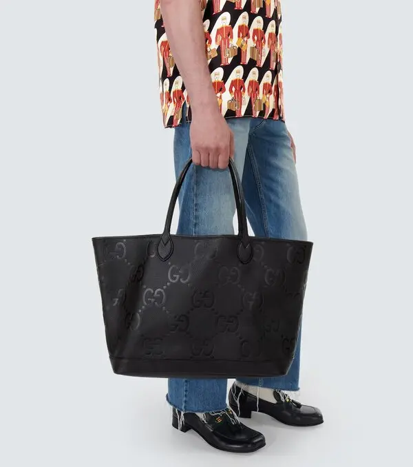 Gucci Jumbo Gg Large Leather Tote Bag