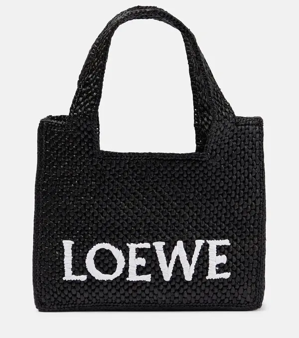 Loewe Mini Raffia Top-handle Bag - Black