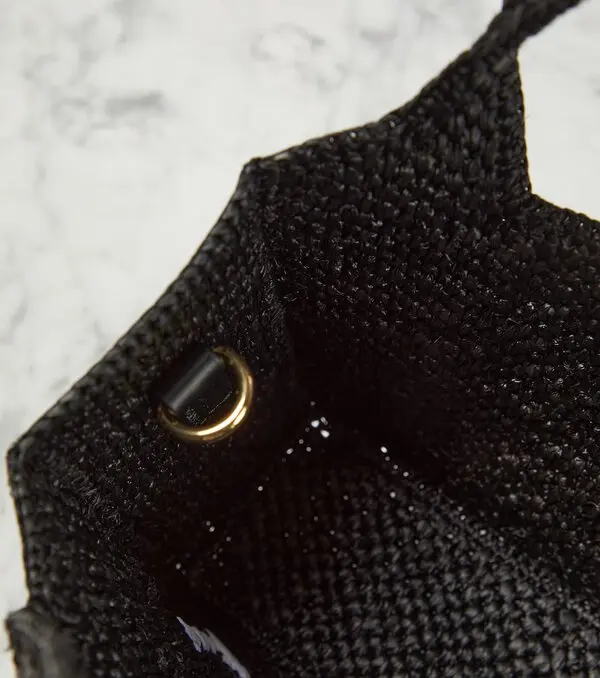 Loewe Mini Raffia Top-handle Bag - Black