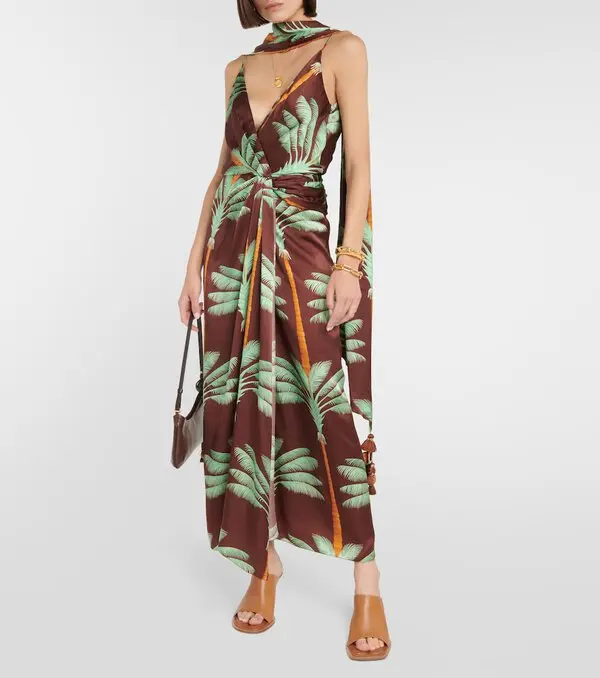 Johanna Ortiz Printed Silk Maxi Dress