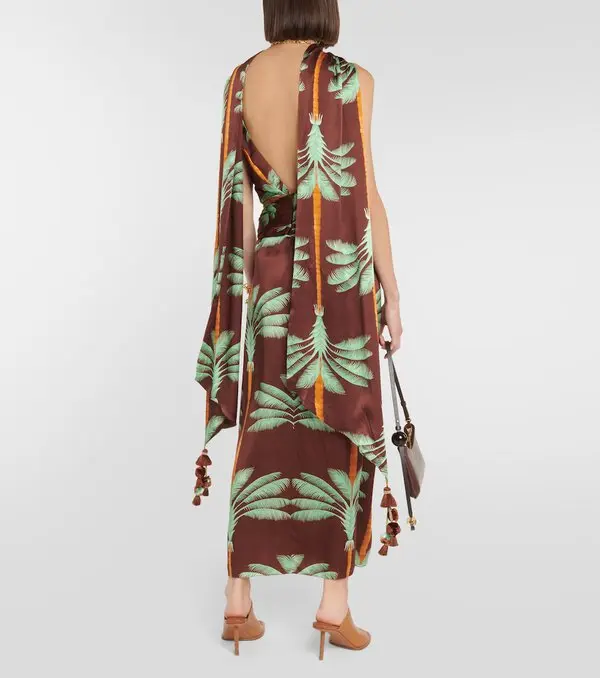 Johanna Ortiz Printed Silk Maxi Dress