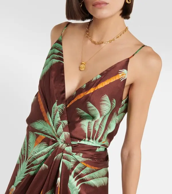 Johanna Ortiz Printed Silk Maxi Dress