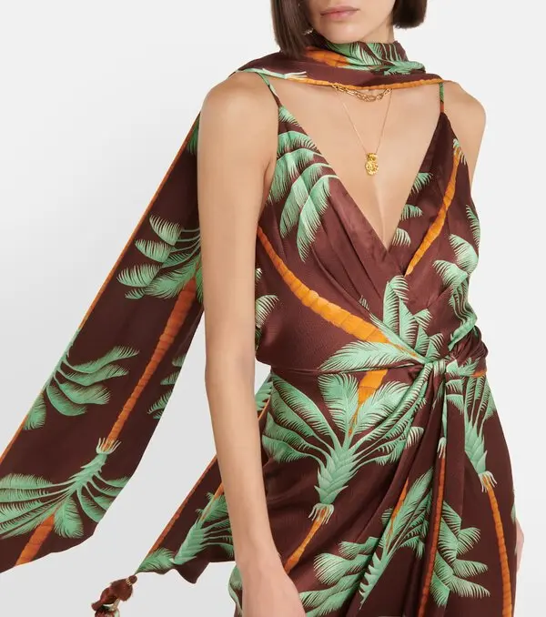 Johanna Ortiz Printed Silk Maxi Dress