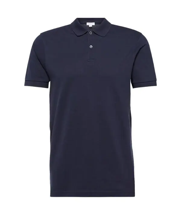 Sunspel Cotton Polo Shirt - Blue