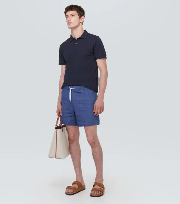 Sunspel Cotton Polo Shirt - Blue