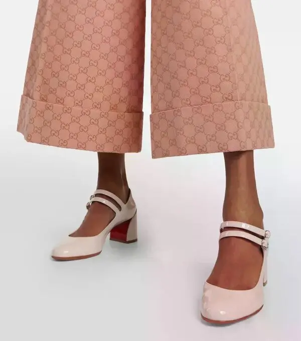 CHRISTIAN LOUBOUTIN Miss Jane Patent Leather Pumps - White