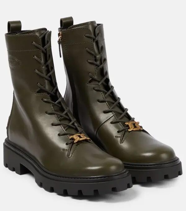 TOD'S Leather Lace-up Boots