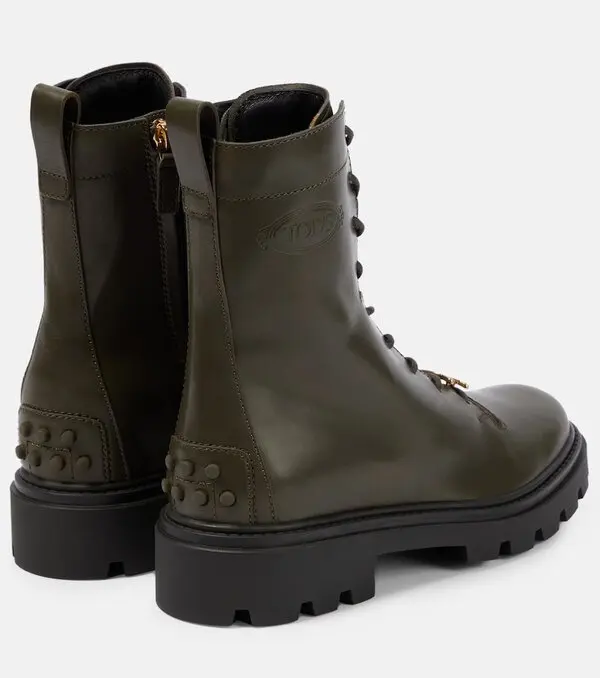 TOD'S Leather Lace-up Boots