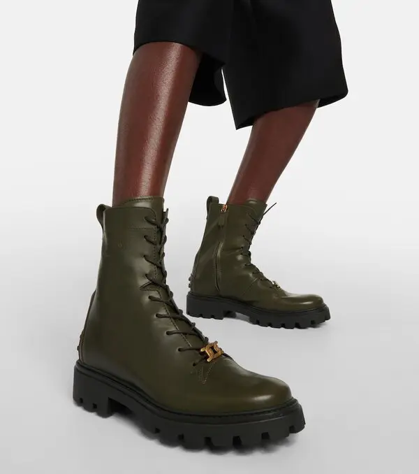 TOD'S Leather Lace-up Boots