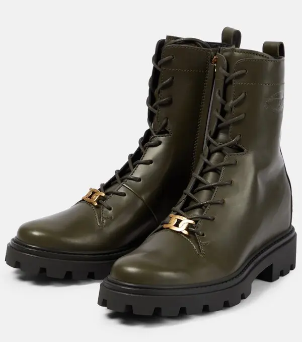 TOD'S Leather Lace-up Boots