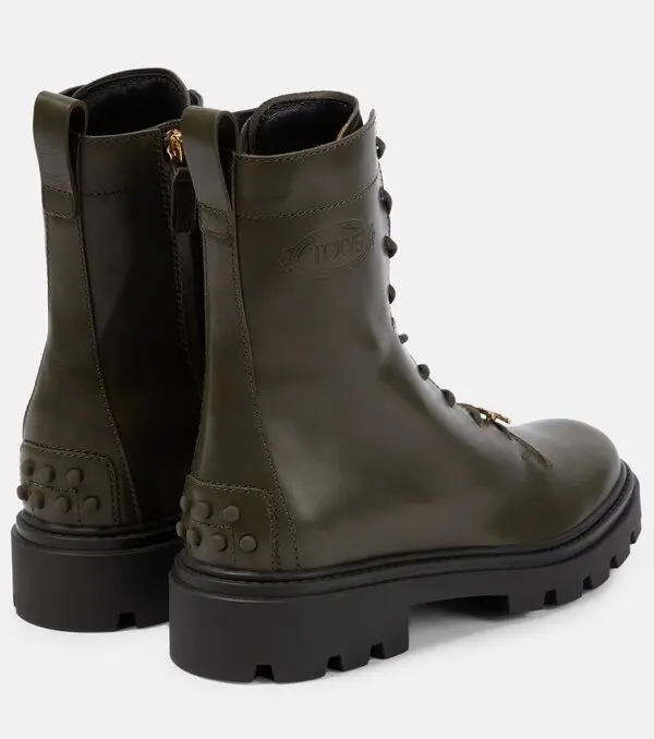TOD'S Leather Lace-up Boots