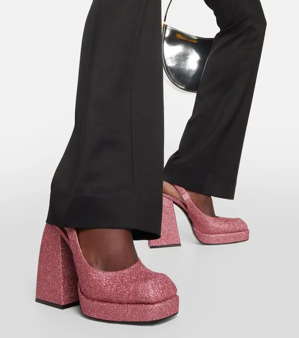 NODALETO Bulla Jill Glitter Slingback Pumps
