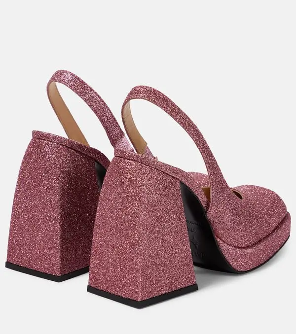 NODALETO Bulla Jill Glitter Slingback Pumps