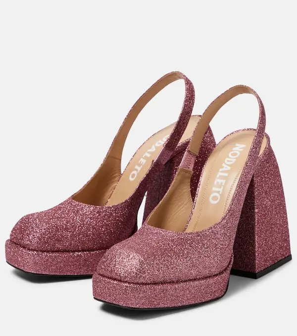NODALETO Bulla Jill Glitter Slingback Pumps