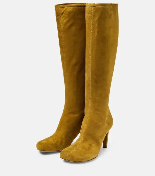 Dries Van Noten Suede Knee-high Boots